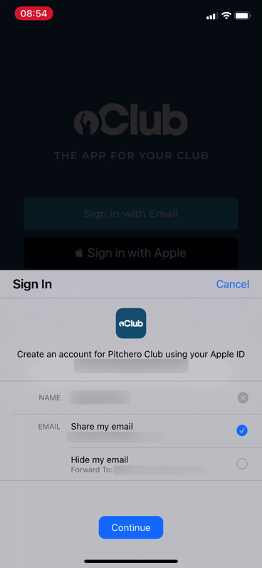 Getting started using the Club app